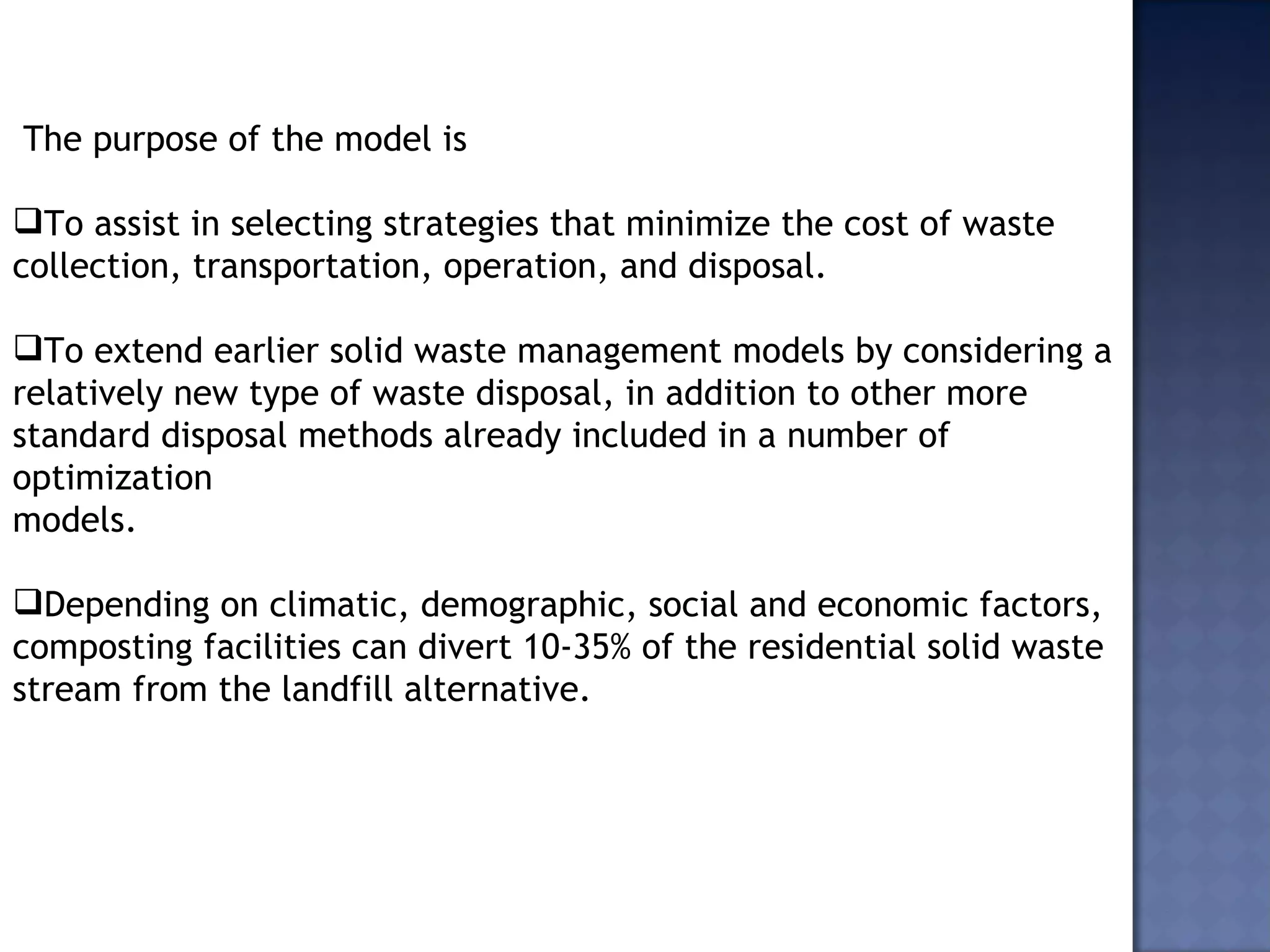 Integrated solid waste management model | PPT