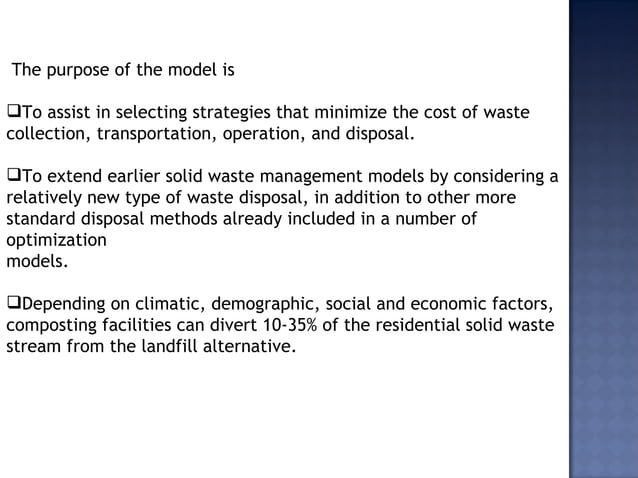 Integrated solid waste management model | PPT