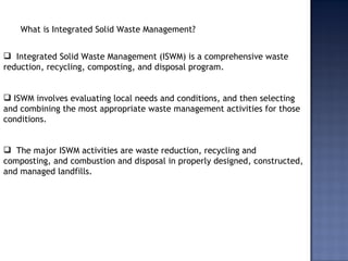 Integrated solid waste management model | PPT