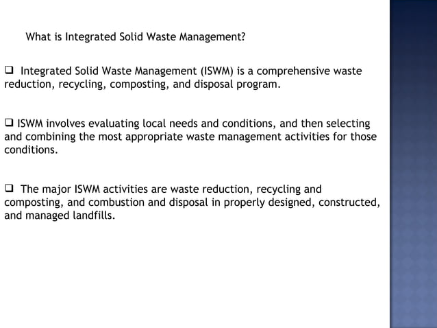 Integrated solid waste management model | PPT