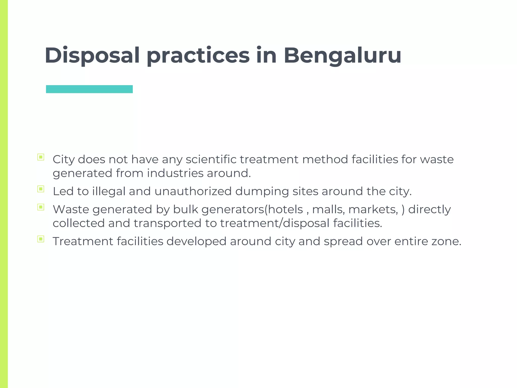 Integrated solid waste managemet of bangalore | PPTX
