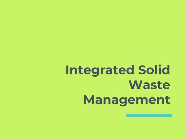 Integrated solid waste managemet of bangalore | PPTX