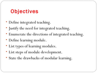 Integrated teaching | PPT