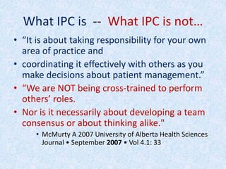 Integrated teaching and inter professional education for effective ...