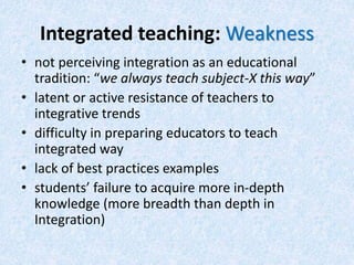 Integrated teaching and inter professional education for effective ...