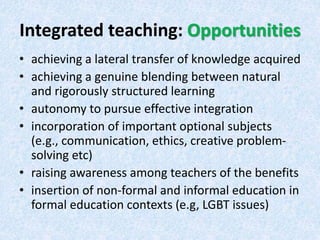 Integrated teaching and inter professional education for effective ...