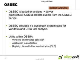 Integrated Tools in OSSIM | PPTX | Information and Network Security | Computing