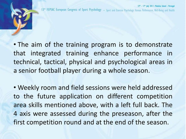 Integrated training programs in football | PPTX | Soccer | Sports