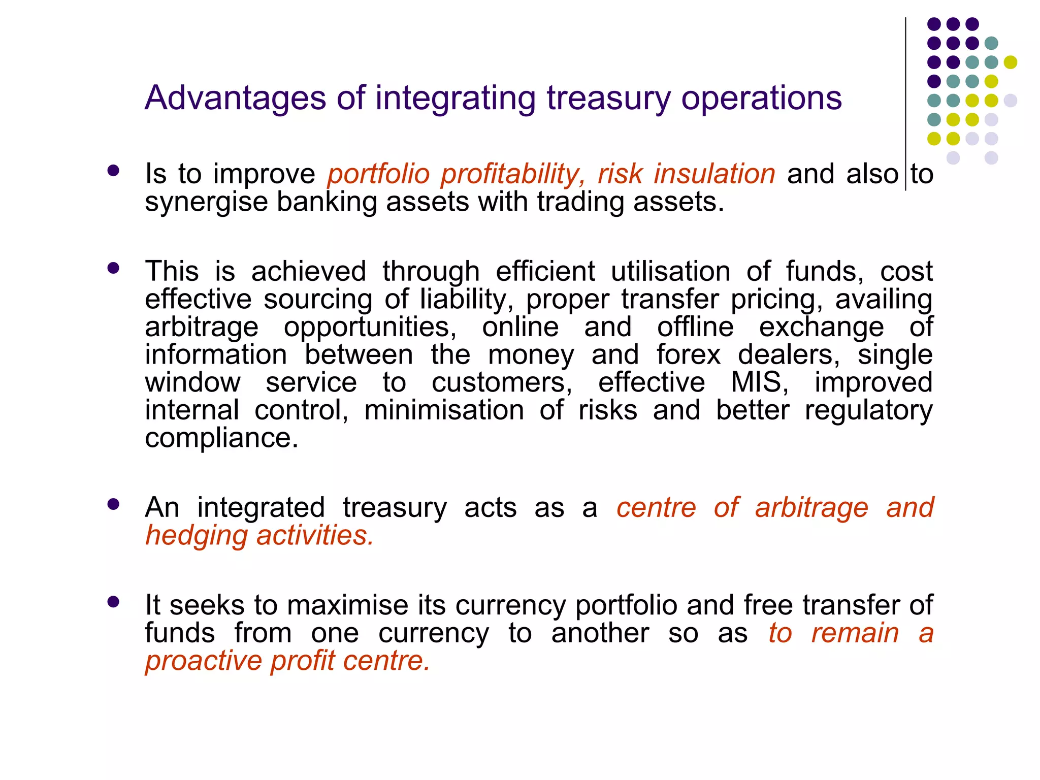 Integrated treasury management in banks | PPT