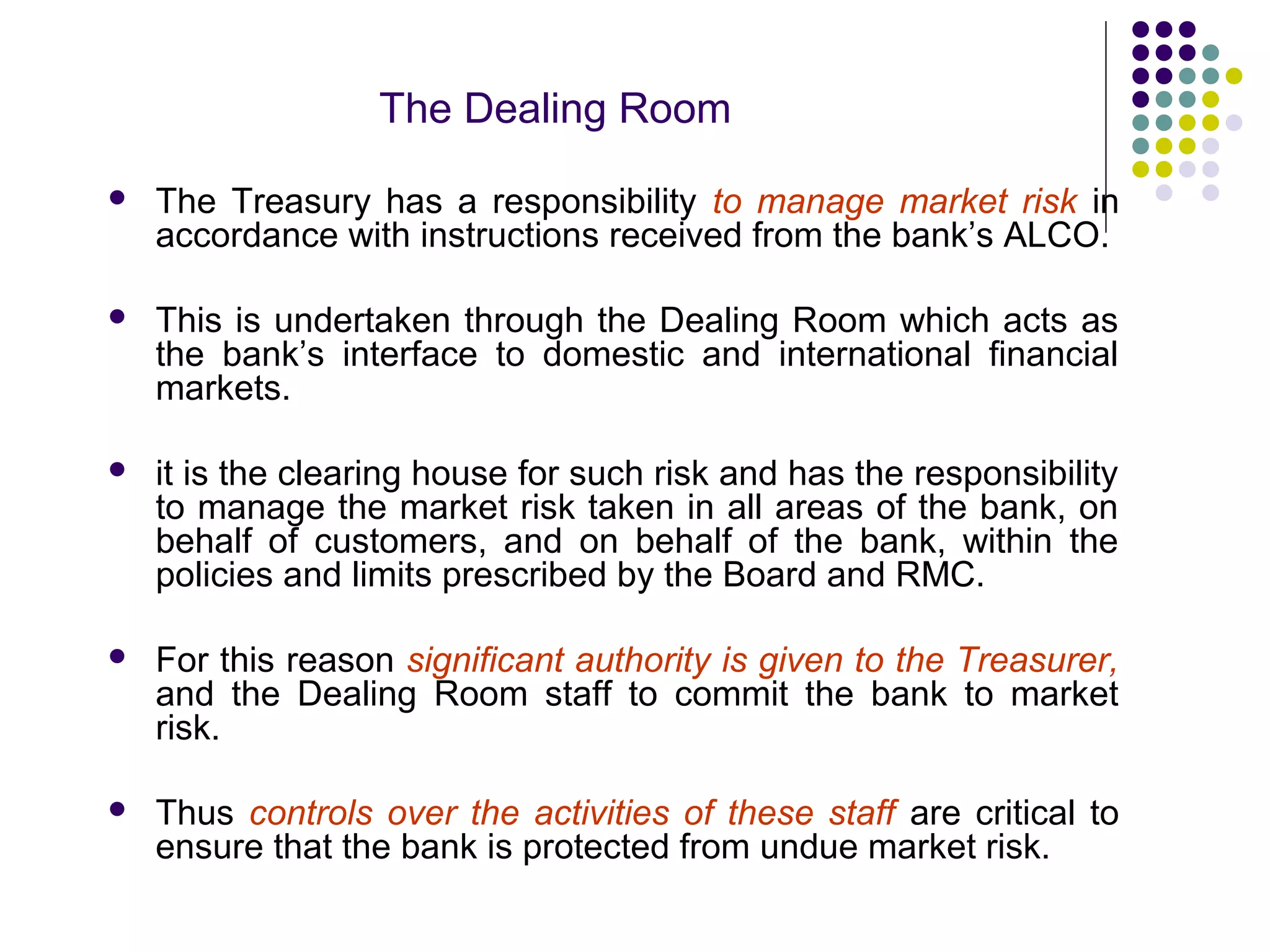 Integrated treasury management in banks | PPT