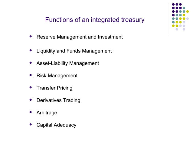 Integrated treasury management in banks | PPT | Stocks and Bonds ...