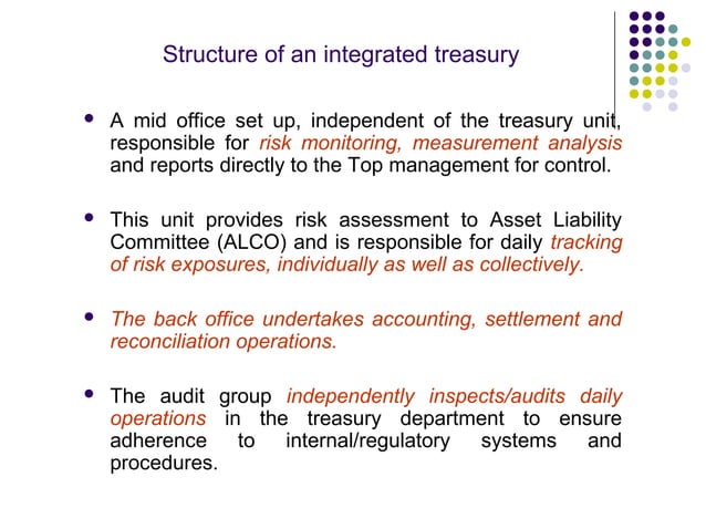 Integrated treasury management in banks | PPT | Stocks and Bonds ...