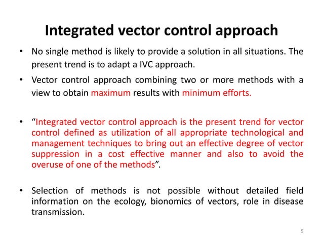 Integrated vector control approach Dr Kulrajat Bhasin. | PPTX