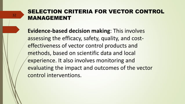 INTEGRATED VECTOR MANAGEMENT ………...pptx | Diseases and Conditions ...