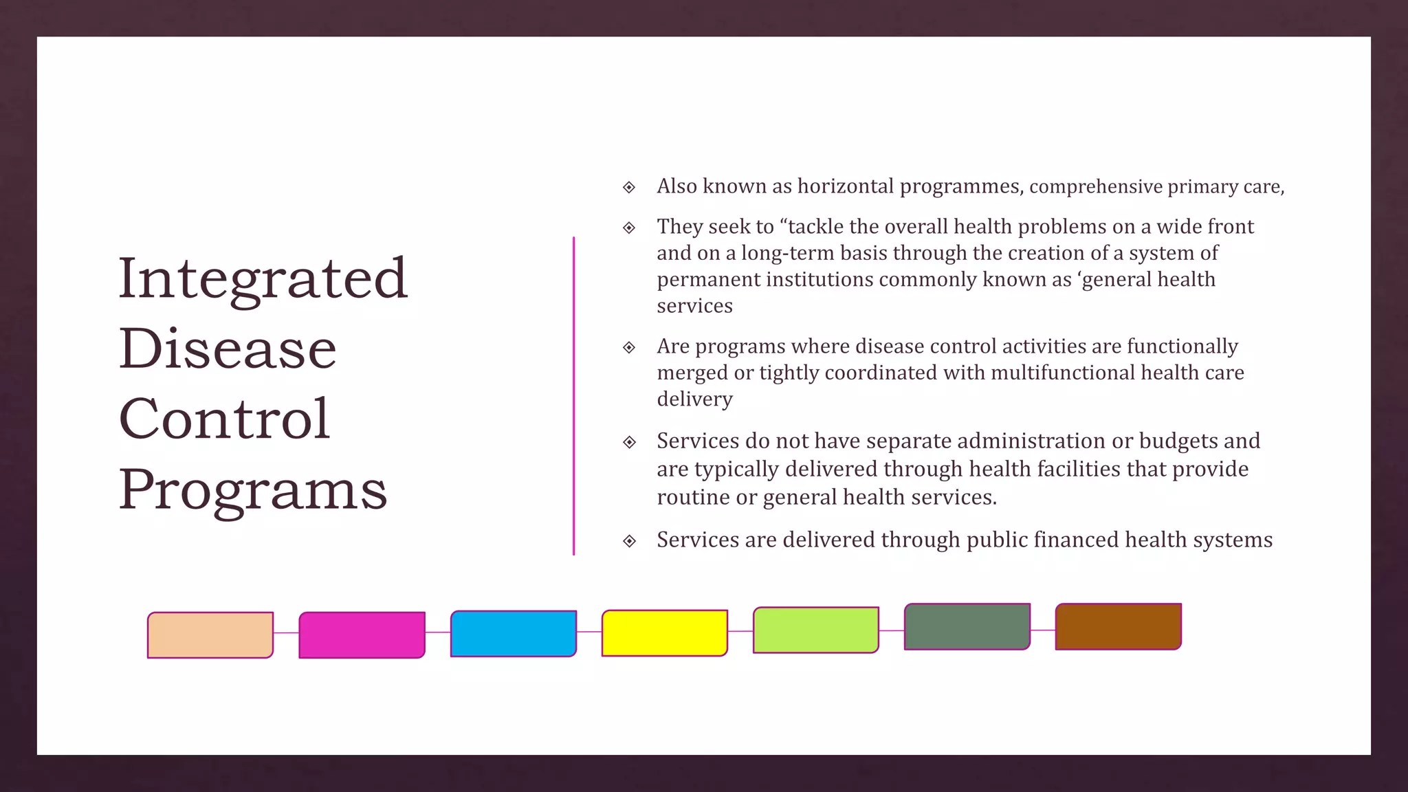 Integrated versus vertical disease control programs | PPTX