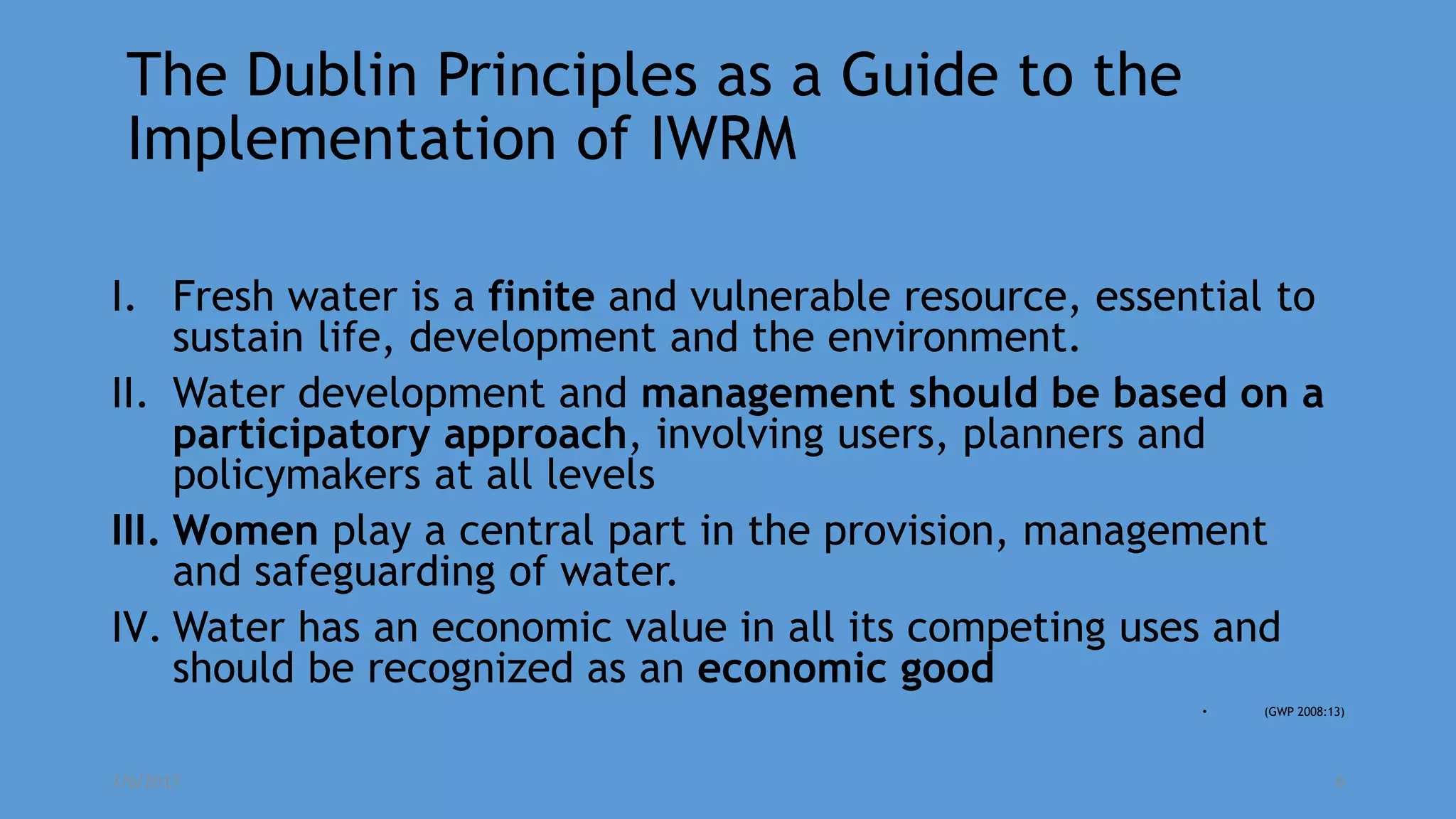 Integrated water resources management | PPTX