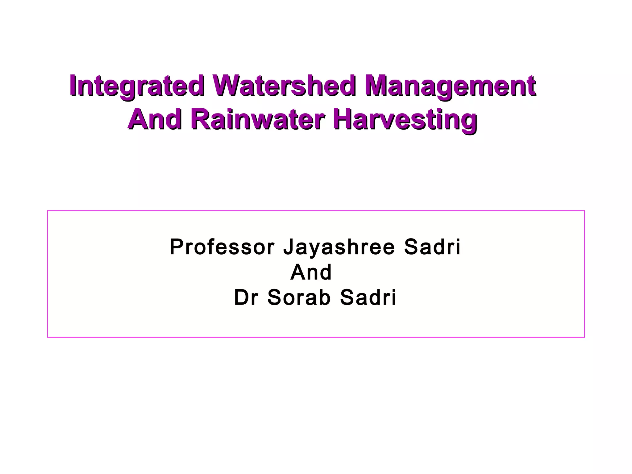 Integrated watershed management | PPT