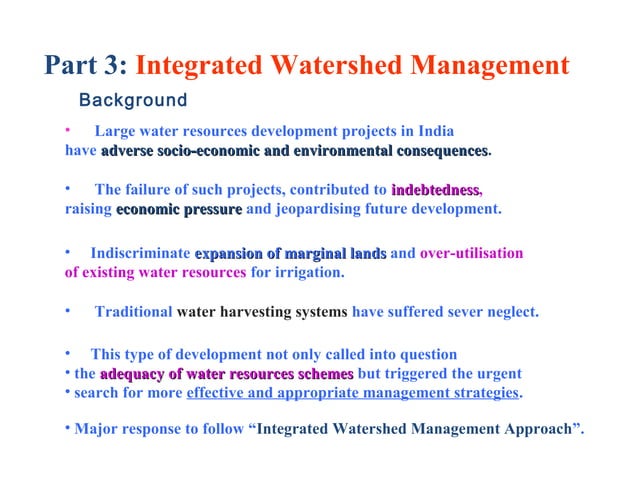 Integrated watershed management | PPT | Agriculture | Industries