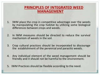 Integrated weed management in crops. | PPTX