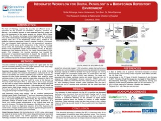Integrated workflow for digital pathology ina biospecimen repository ...
