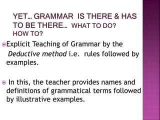 Presentation on Integrated Grammar Teaching | PPT