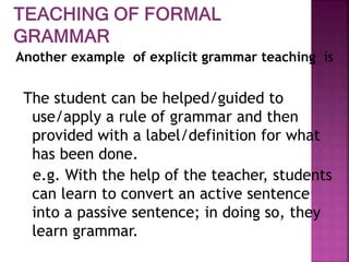 Presentation on Integrated Grammar Teaching | PPT