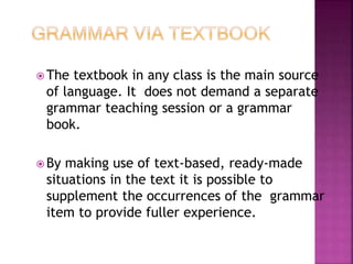 Presentation on Integrated Grammar Teaching | PPT