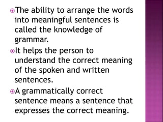 Presentation on Integrated Grammar Teaching | PPT