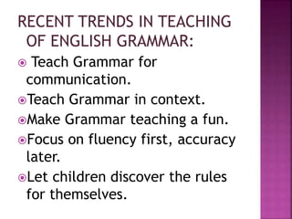 Presentation on Integrated Grammar Teaching | PPT