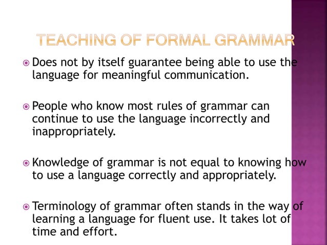 Presentation on Integrated Grammar Teaching | PPT