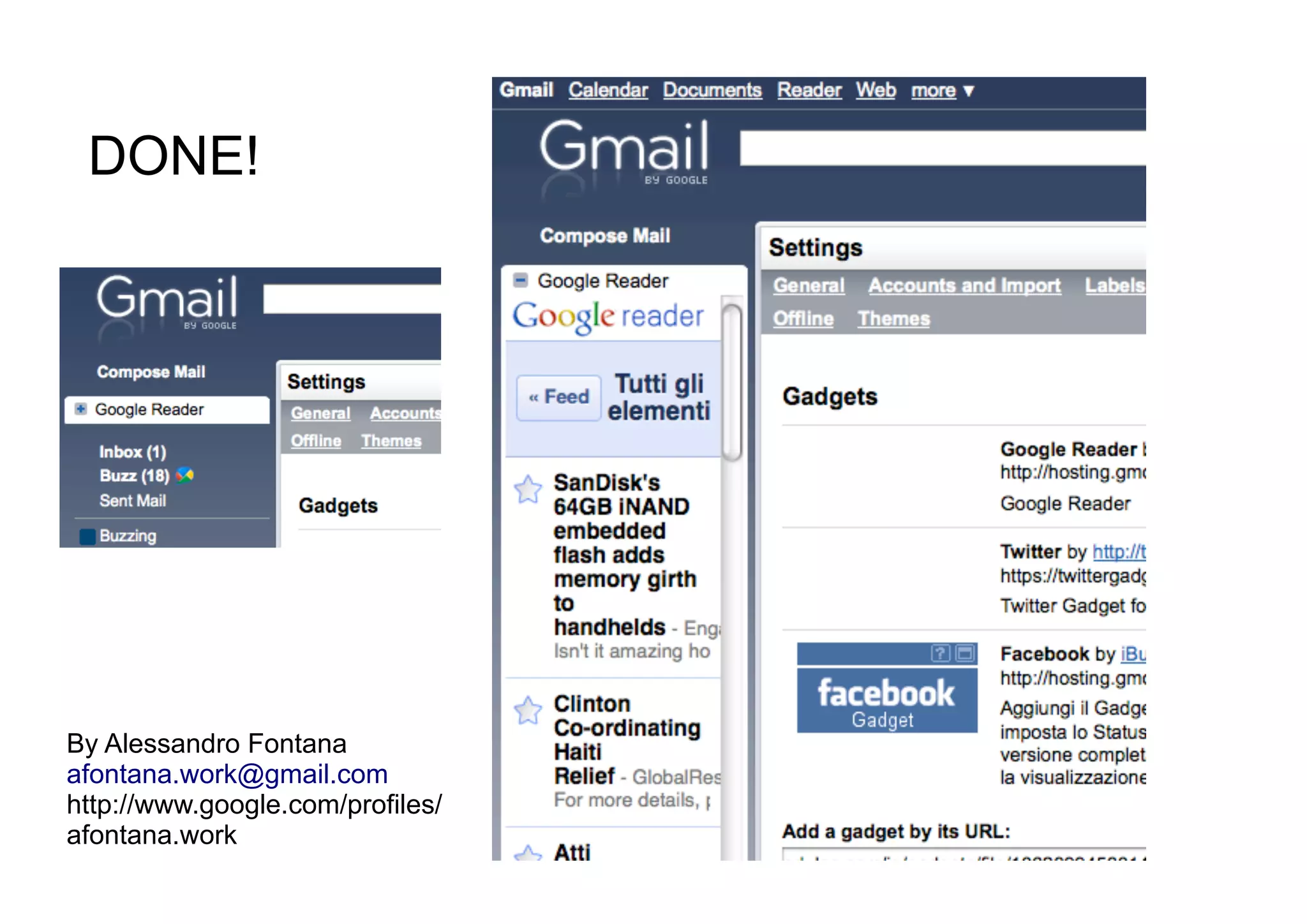 Integrate Google Reader And Gmail | PPT