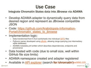 Integrate JBrowse REST API Framework with Adama Federation Architecture | PPT