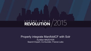 Integrate ManifoldCF with Solr | PPTX