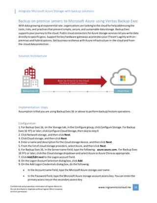 Integrate microsoft azure storage with backup solutions | DOCX