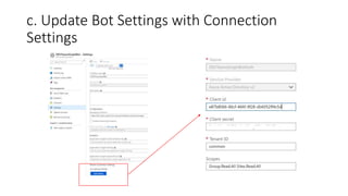 Integrate Microsoft Graph with Azure Bot Services | PPTX | Cloud ...