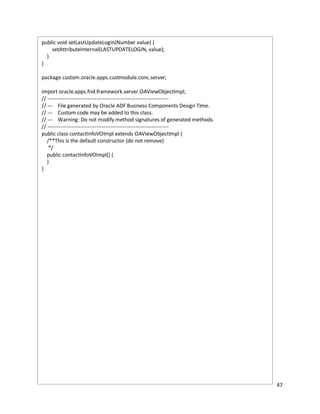 Oracle EBS 12.1.3 : Integrate OA Framework BC4J components within java concurrent program. | PDF