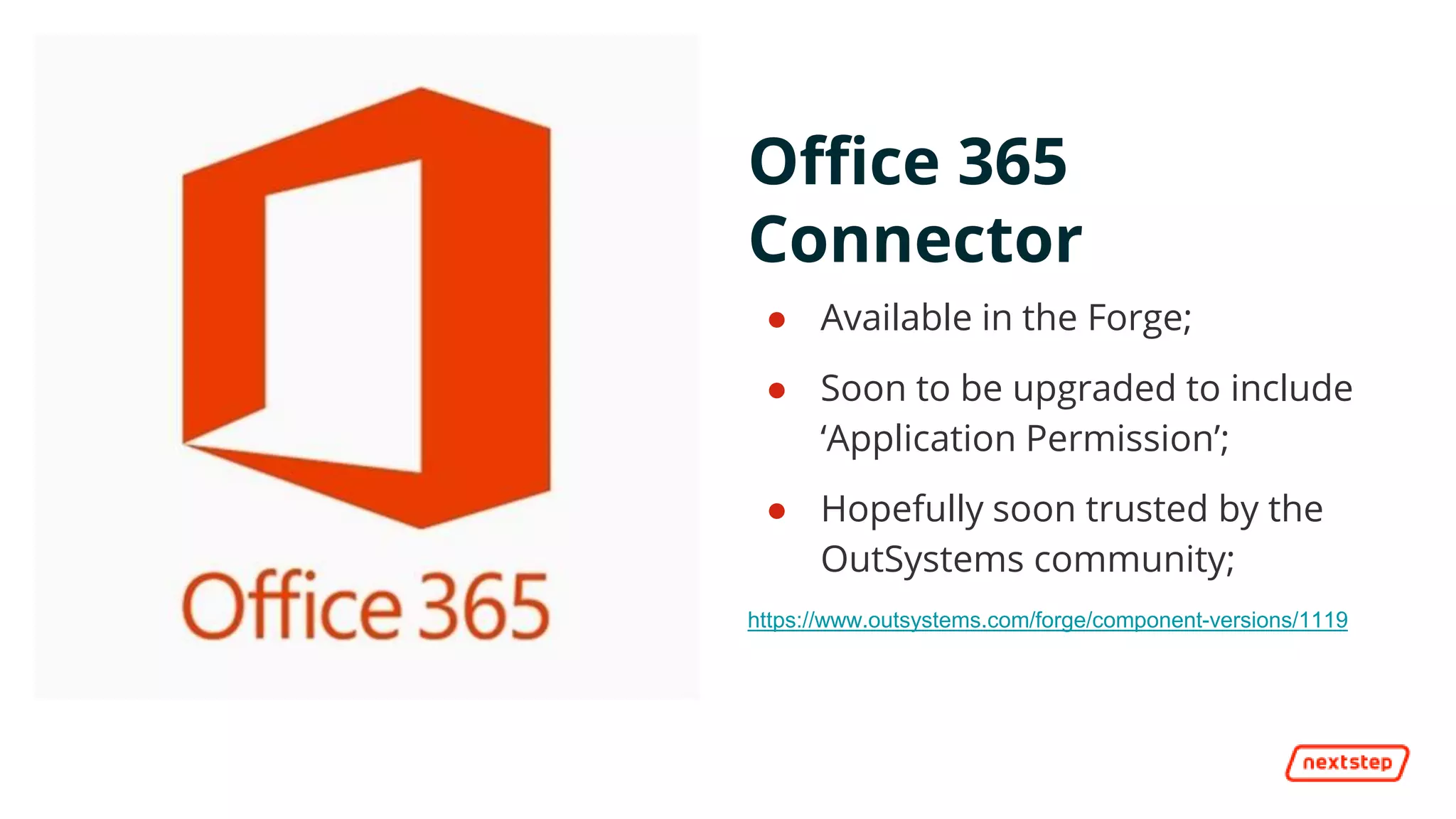Integrate OutSystems With Office 365 | PPTX