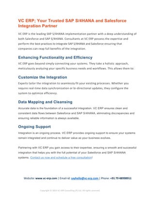 Integrate Salesforce and SAP S/4HANA for Seamless Inventory Management | PDF