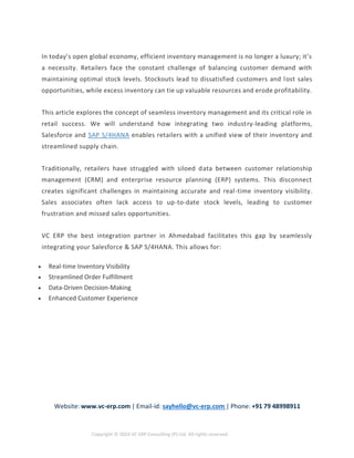 Integrate Salesforce and SAP S/4HANA for Seamless Inventory Management ...