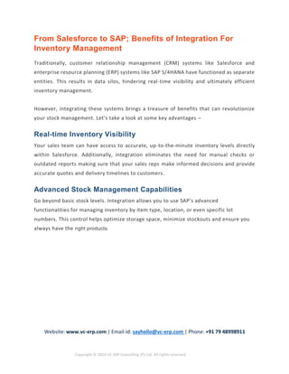 Integrate Salesforce and SAP S/4HANA for Seamless Inventory Management | PDF