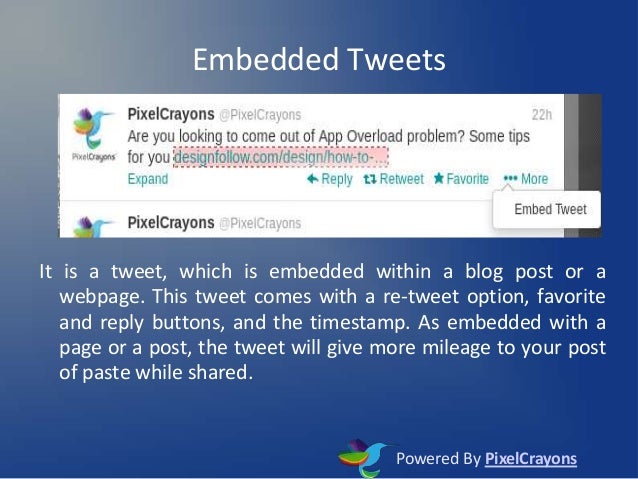 Integrate twitter in your website