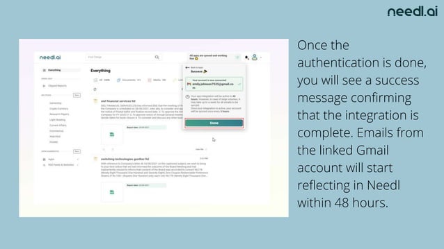 Integrate your Gmail with Needl | PPT
