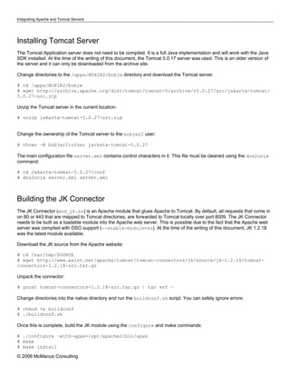 Integrating Apache Web Server with Tomcat Application Server | PDF