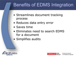 Integrating Your CTMS with Your EDMS | PPT