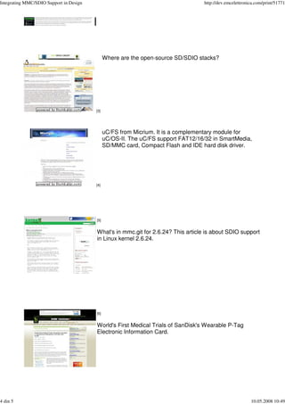 Integrating MMC/SDIO Support In Design | PDF | Computing | Technology ...