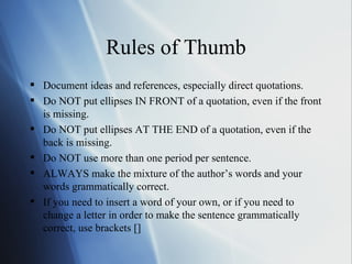 Integrating Quotations | PPT