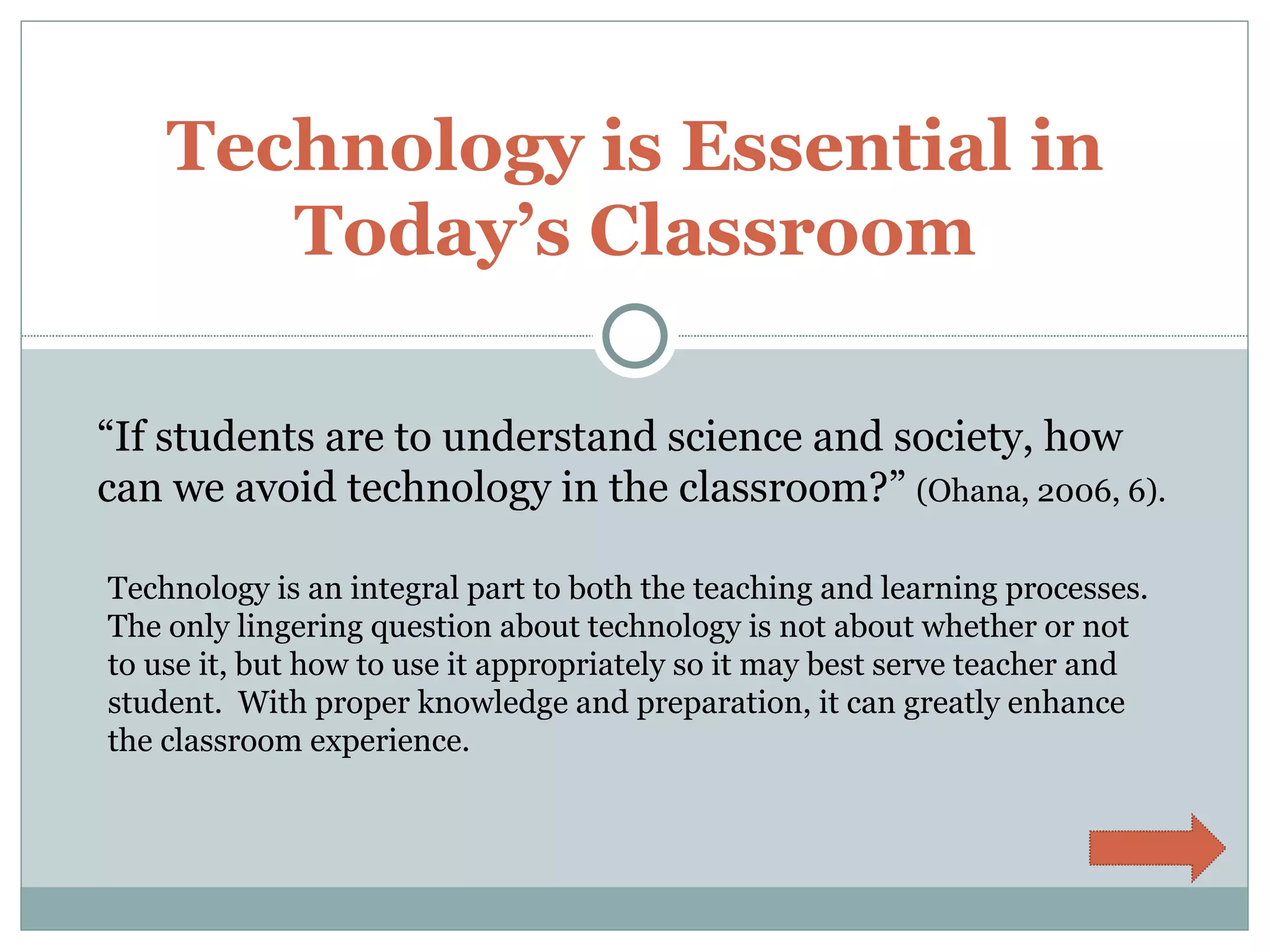 Integrating Science & Technology | PPT