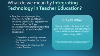 Integrating technology in teacher education | PPTX
