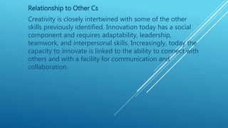 Integrating 4 cs into teaching | PPT