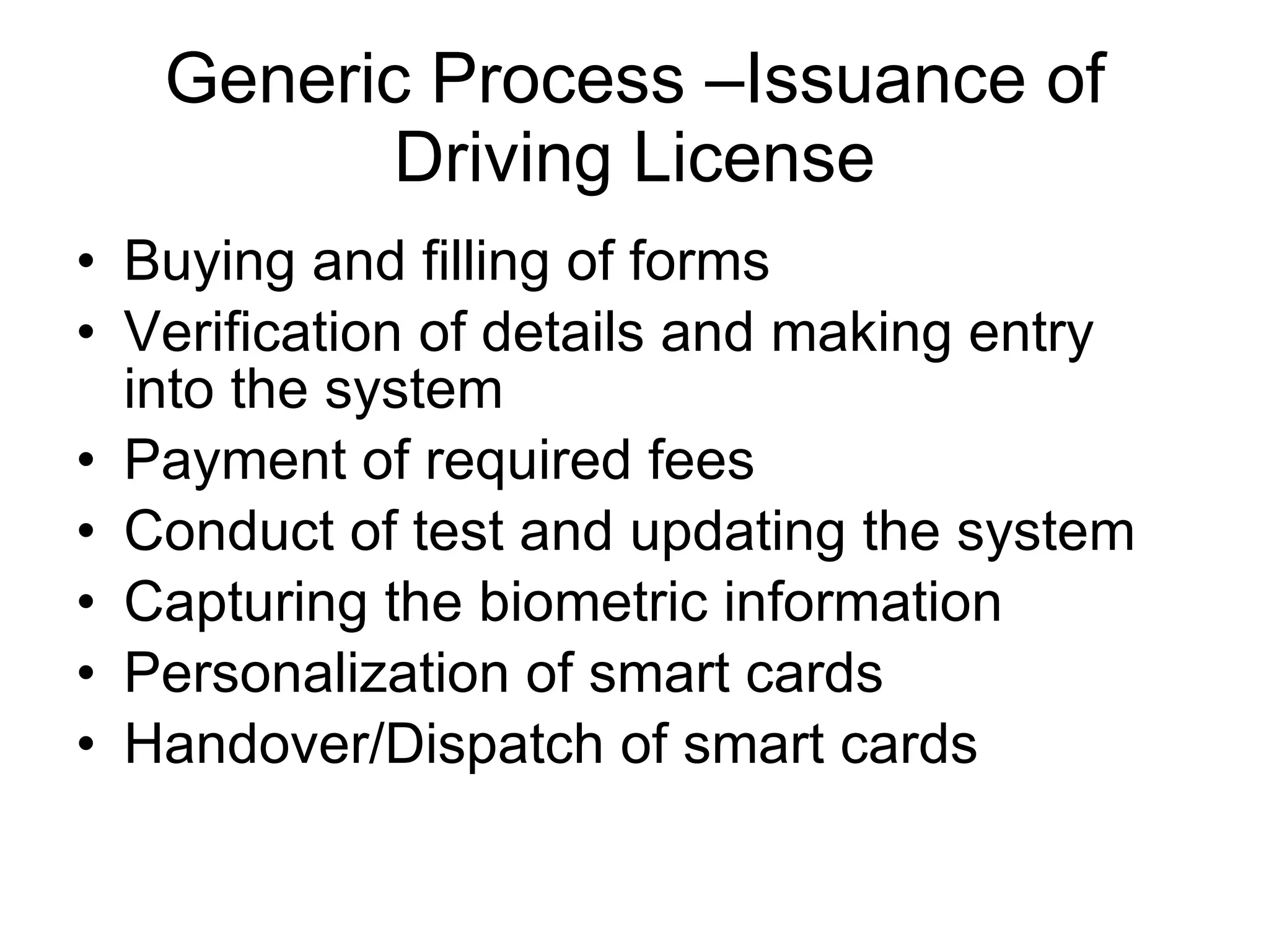 Integrating Aadhar With Issuance Of Driving License | PPT